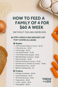 🛒How to Feed a Family of 4 for $60 a Week (Without Feeling Deprived ...